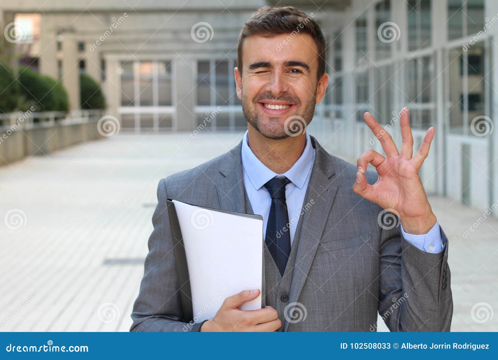 Manager Happy with Splendid Results Stock Image - Image of manager ...