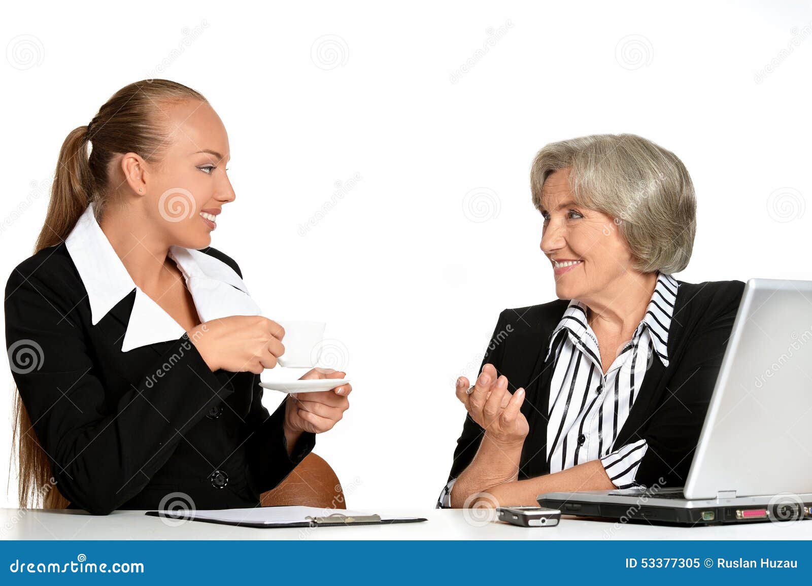 Manager and Her Elderly Customer Stock Image - Image of meetings ...