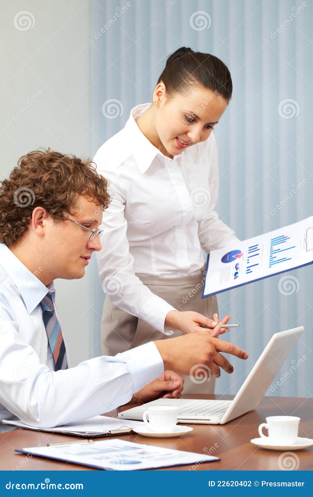 Manager and his secretary stock photo. Image of corporate - 22620402