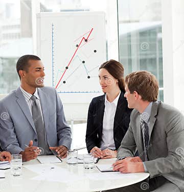 Manager and His Team Discussing a New Strategy Stock Image - Image of ...