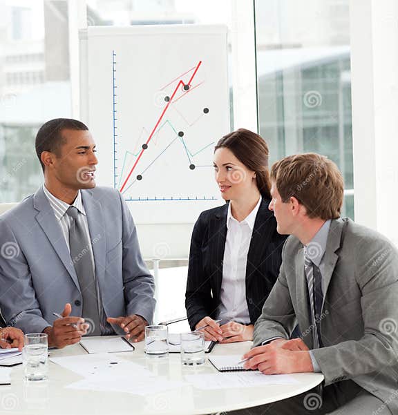 Manager and His Team Discussing a New Strategy Stock Image - Image of ...