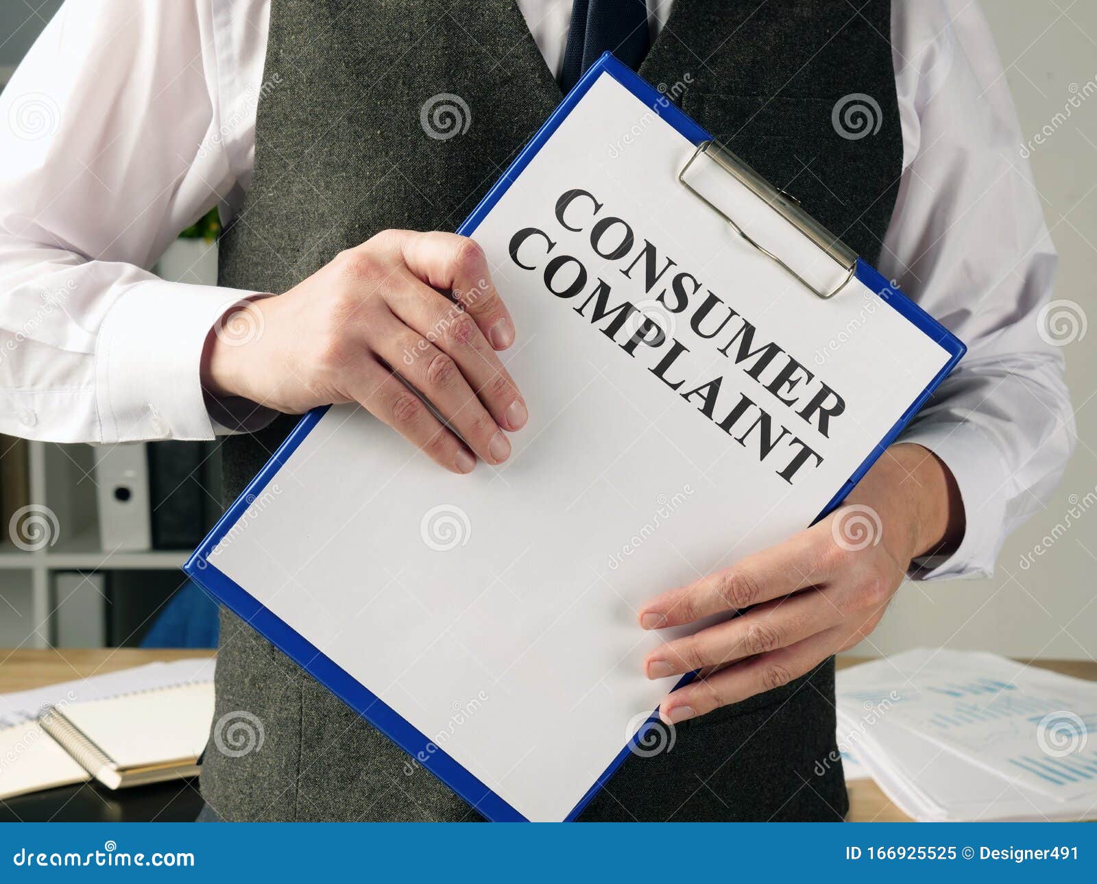 Manager is Holding Consumer Complaint Application Stock Image - Image ...