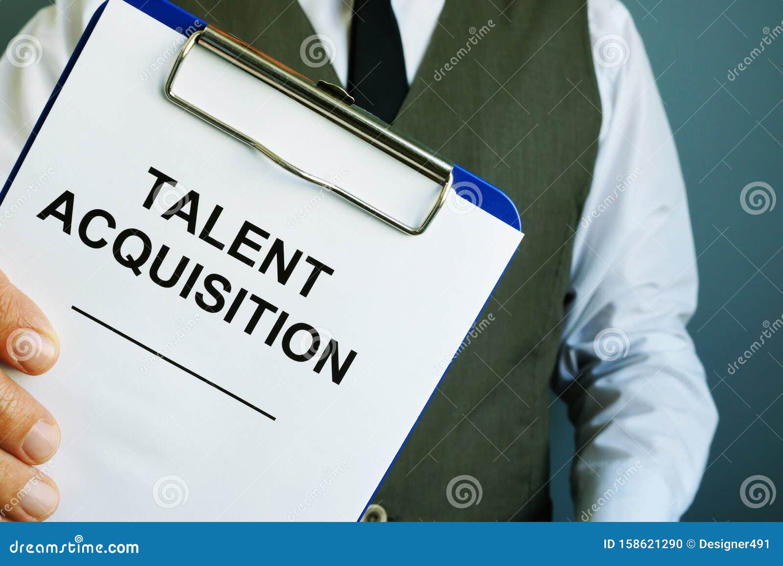 Talent Acquisition And Recruitment Concept. Hand With Magnifying Glass ...