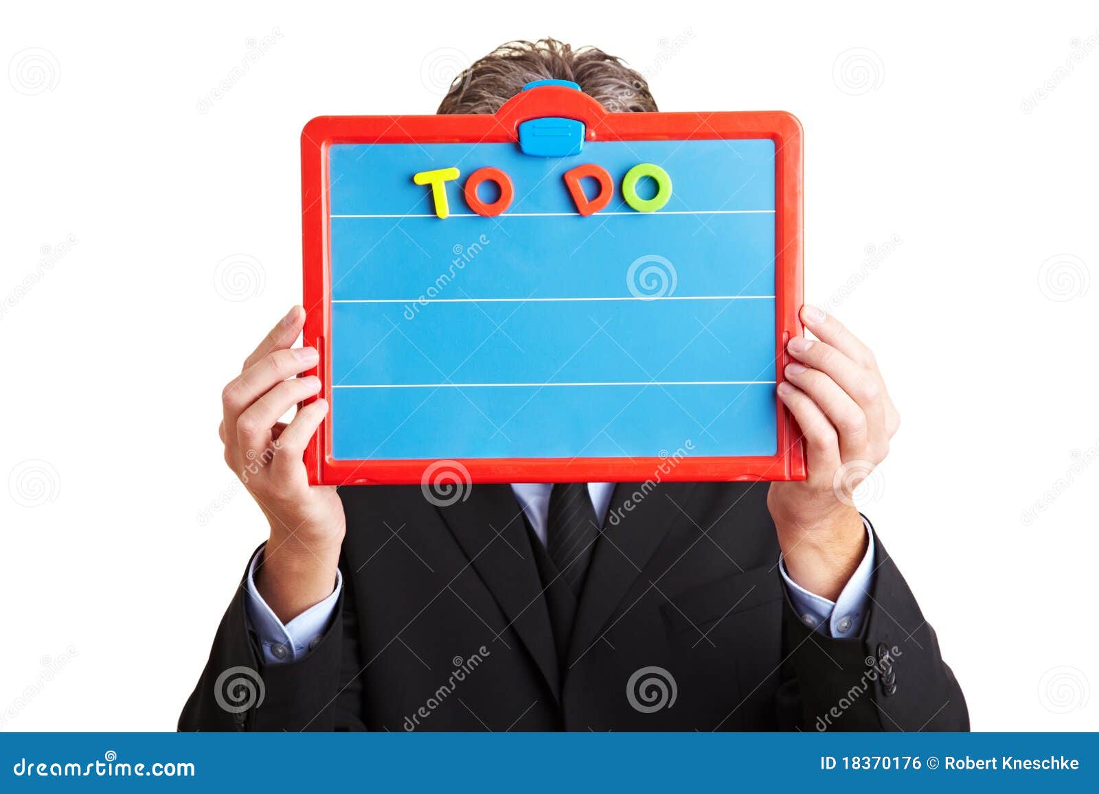 Manager holding To Do list stock photo. Image of people - 18370176