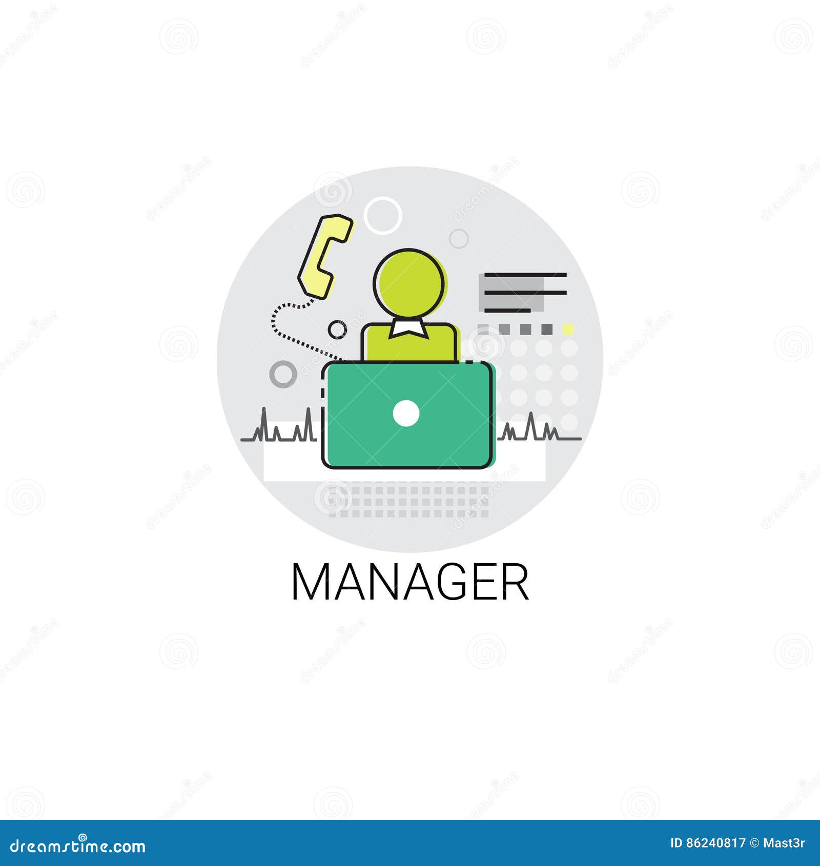 Manager Icon Vector Isolated On White Background, Manager Sign ...