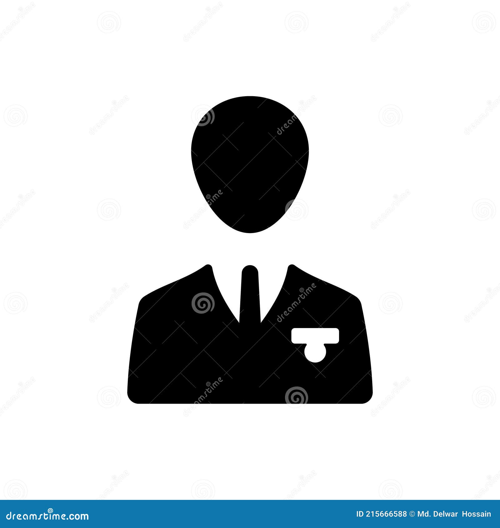 Manager icon stock vector. Illustration of illustrations - 215666588