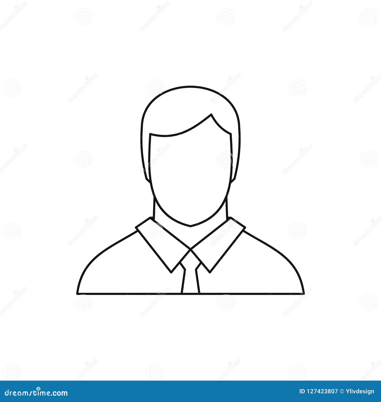 Manager Icon in Outline Style Stock Illustration - Illustration of ...