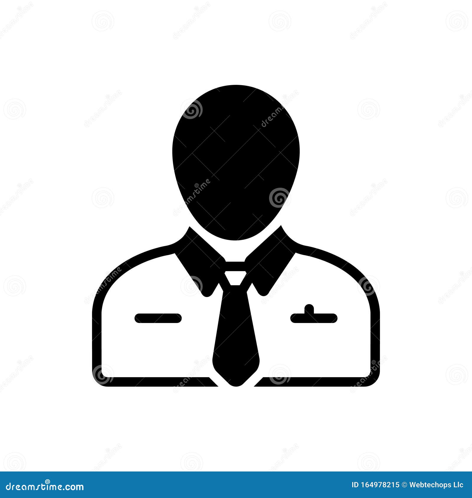 Black Line Icon for Manager, Steward and Director Stock Vector ...
