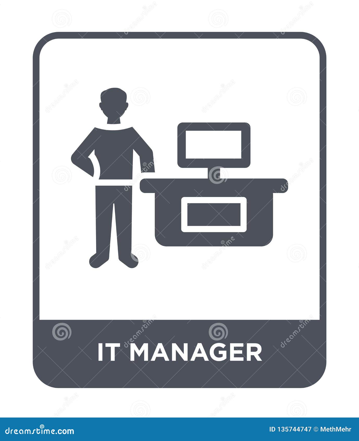 It Manager Icon in Trendy Design Style. it Manager Icon Isolated on ...