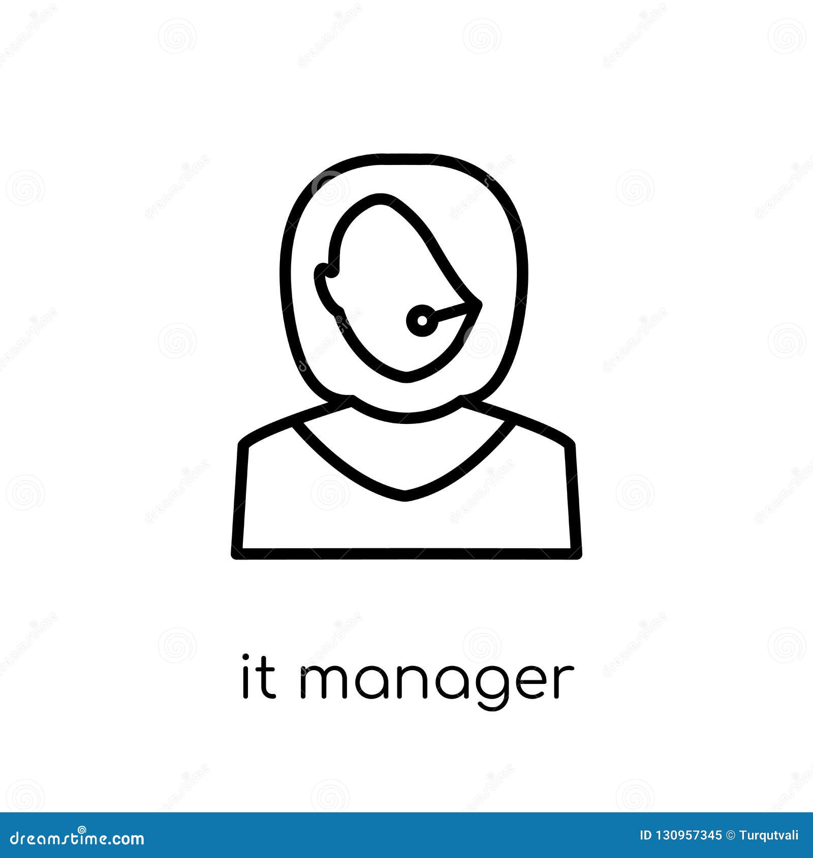 It Manager Icon. Trendy Modern Flat Linear Vector it Manager Icon on ...