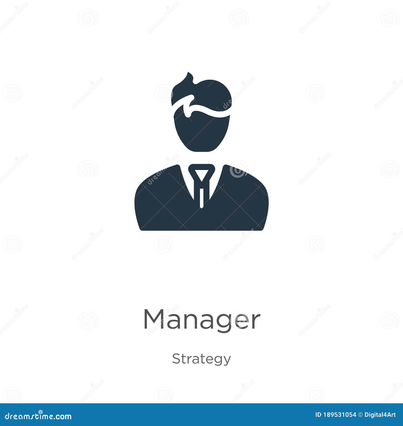 Manager Icon Vector. Trendy Flat Manager Icon from Strategy Collection ...