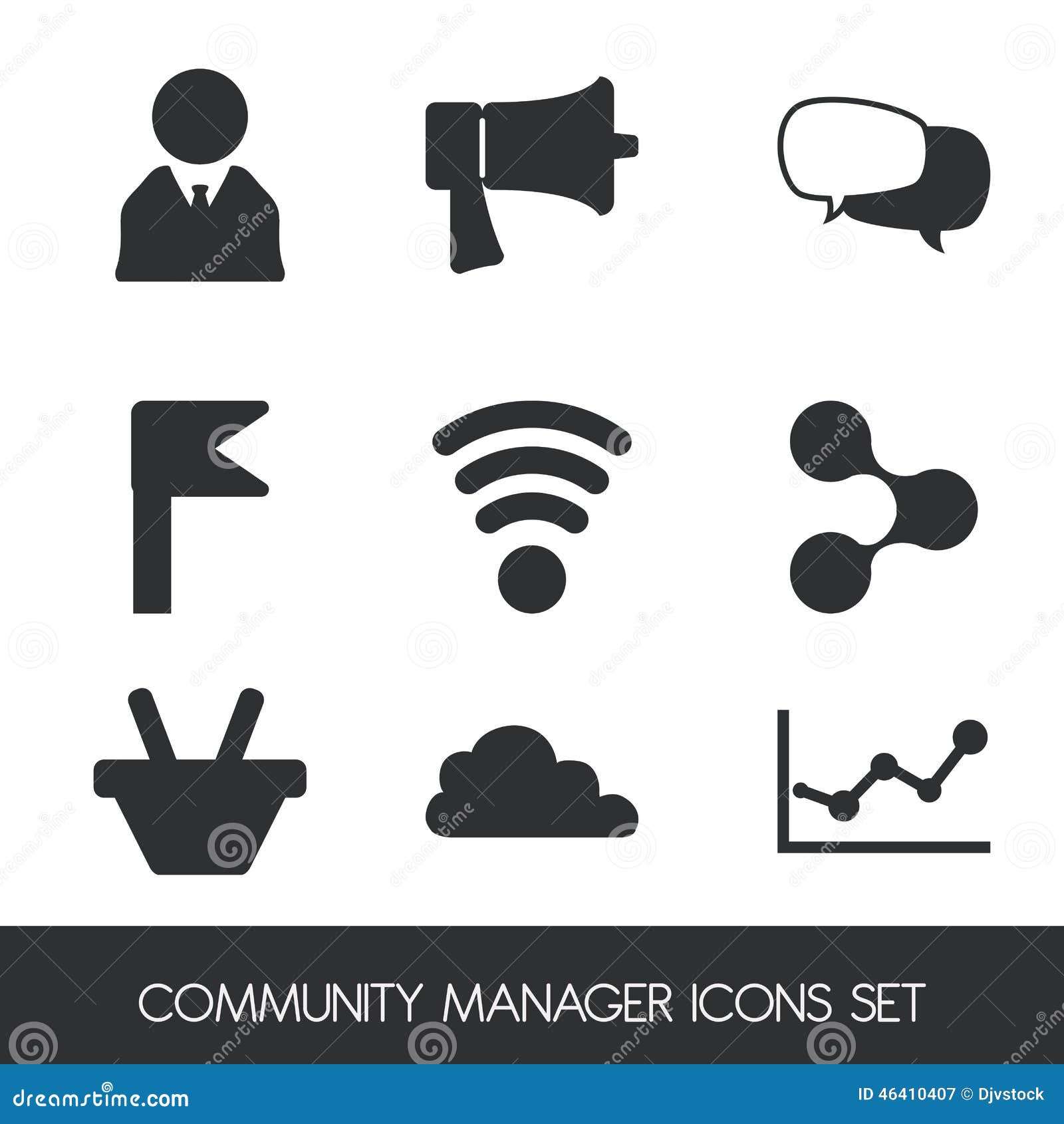 Manager icons design stock vector. Illustration of clouds - 46410407