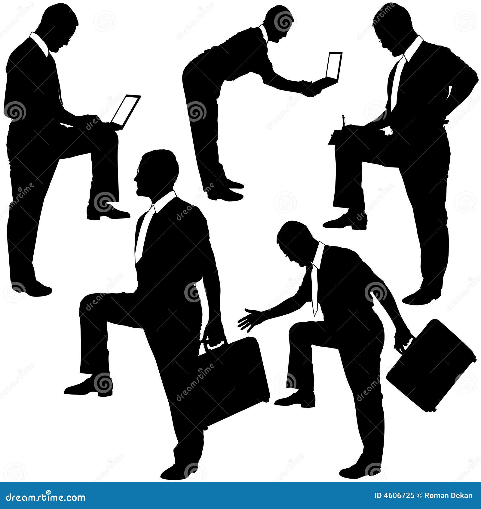 Manager job - Silhouettes stock vector. Illustration of silhouette ...