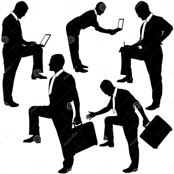 Manager job - Silhouettes stock vector. Illustration of silhouette ...