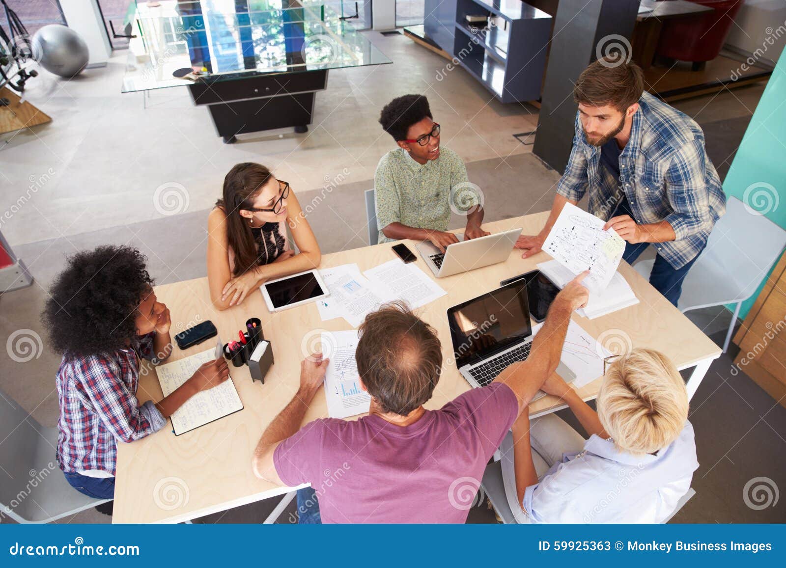 Manager Leading Creative Brainstorming Meeting in Office Stock Image ...