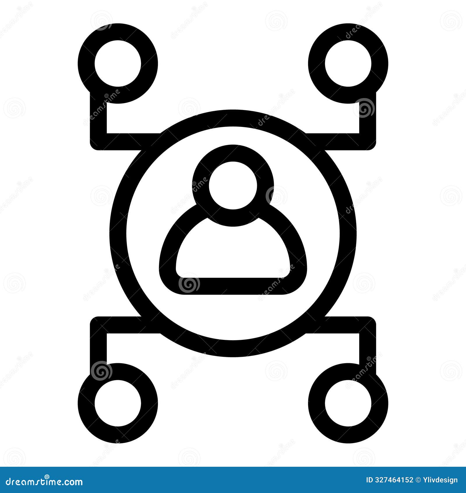 Manager Leading a Team, Business Organization Chart Icon Stock ...