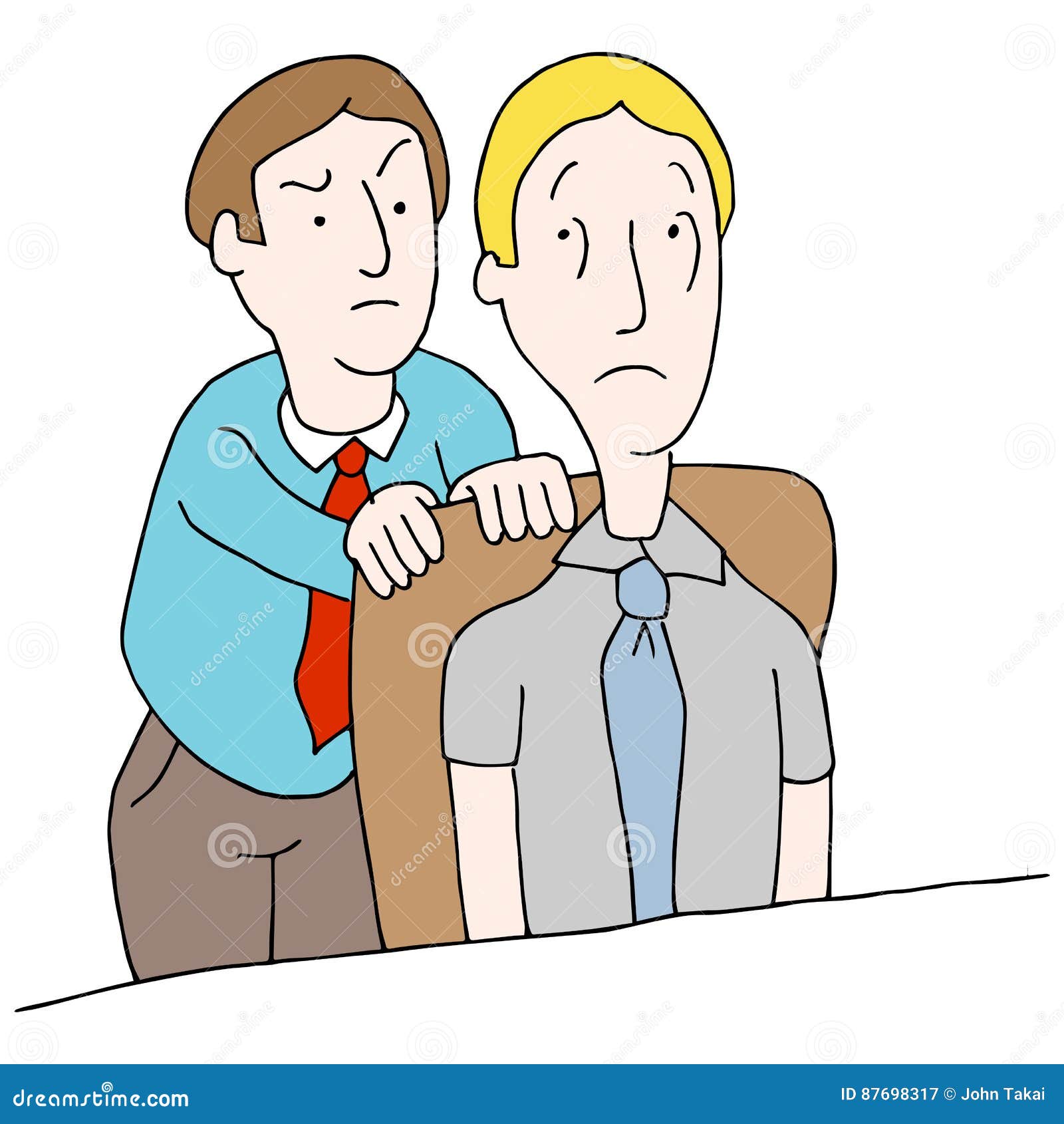 Manager-Looking Over Employees-Schulter Vektor Abbildung - Illustration ...