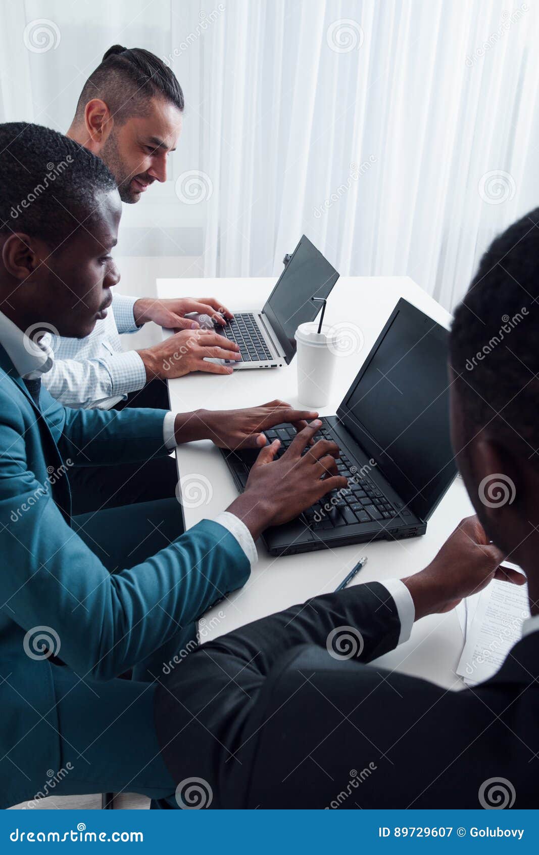 It Manager Makes Training for Employees in Office Stock Image - Image ...