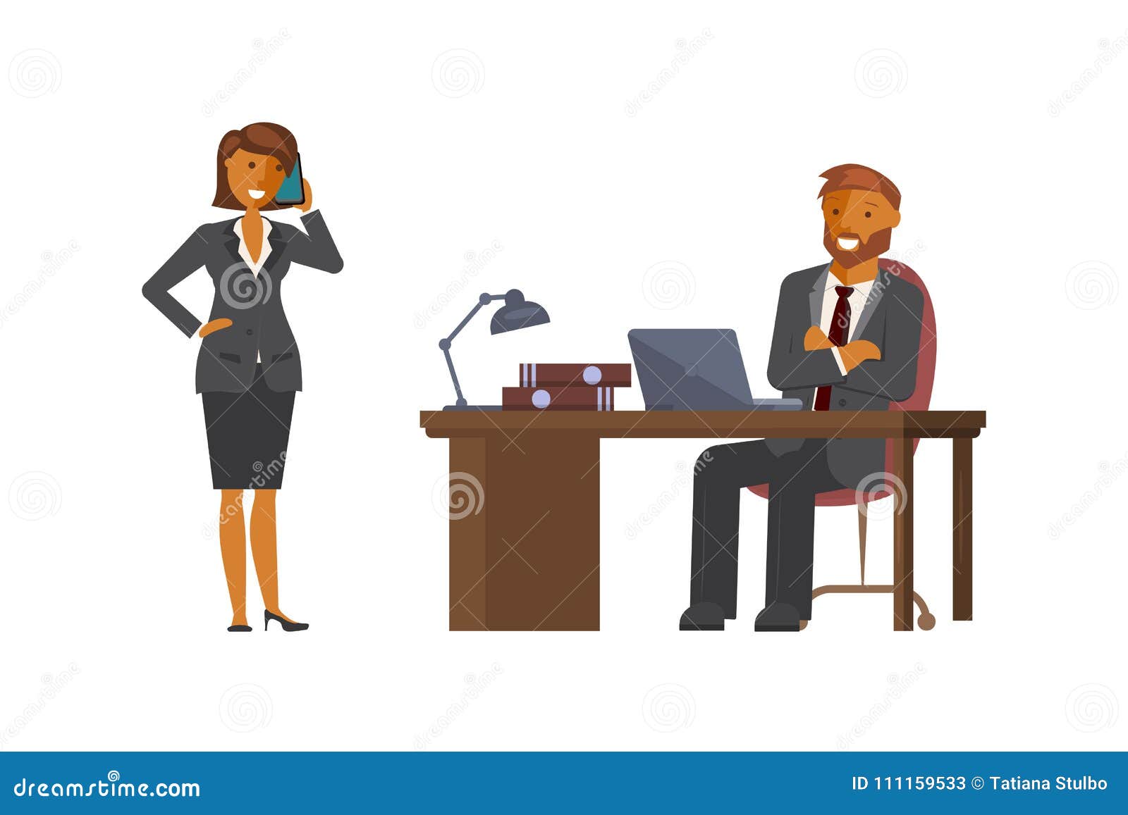 Manager man talking stock vector. Illustration of concept - 111159533