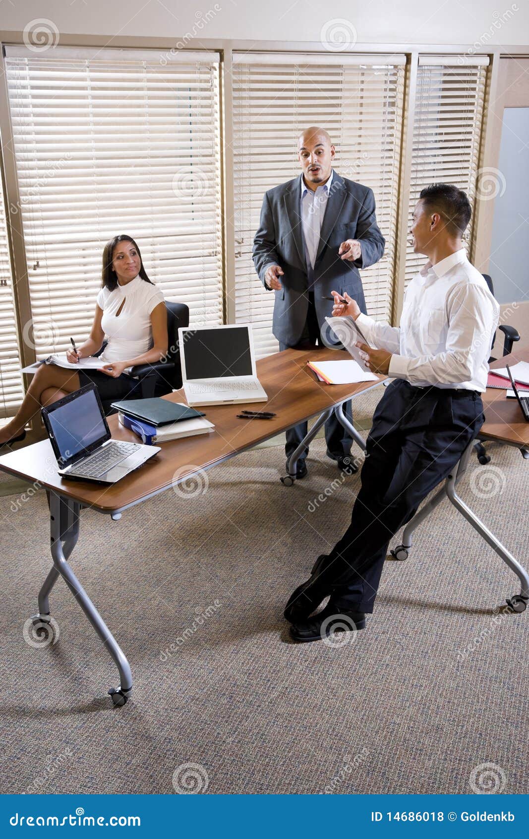 Manager Meeting with Office Workers, Directing Stock Photo - Image of ...
