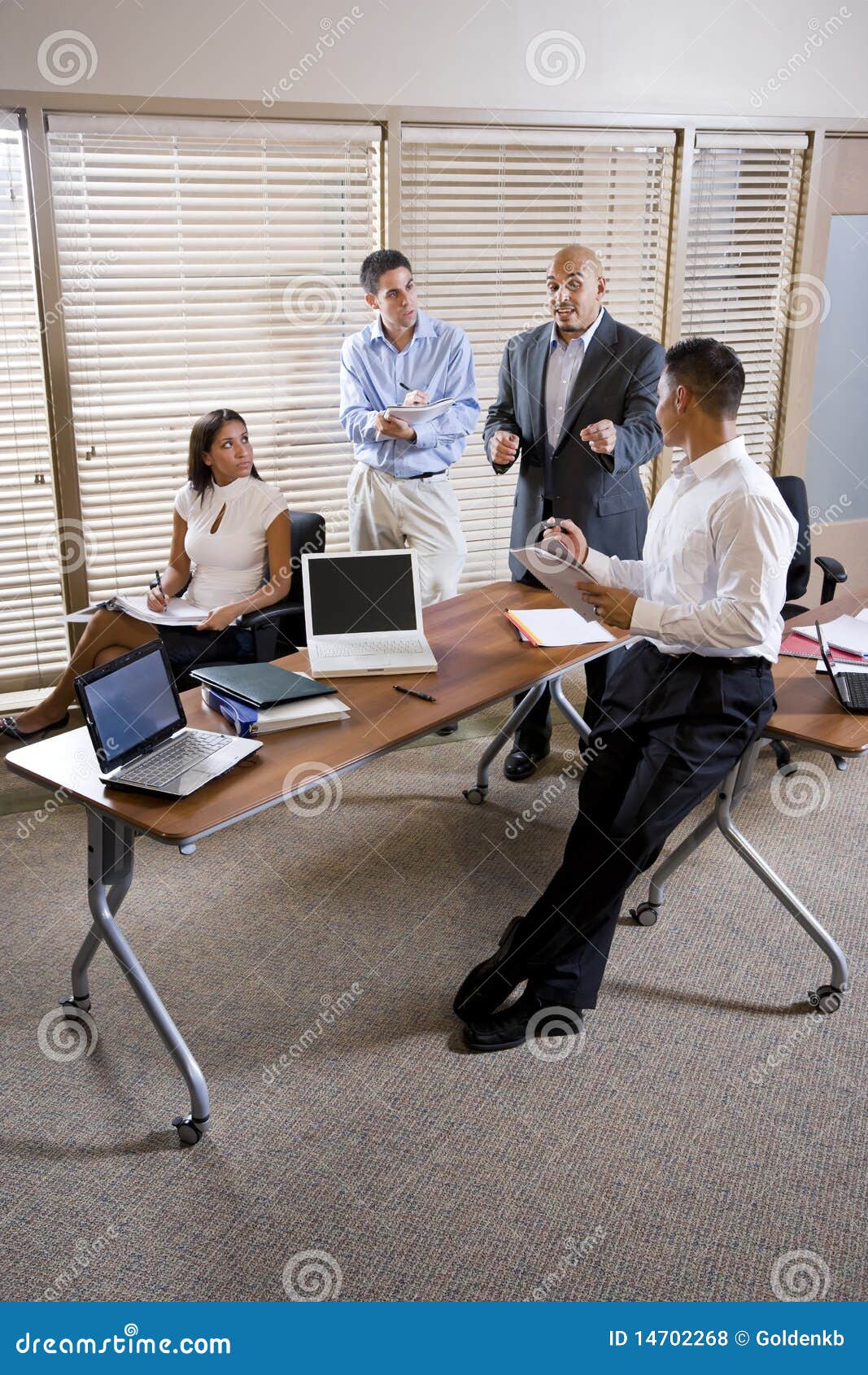 Manager Meeting with Office Workers, Directing Stock Photo - Image of ...