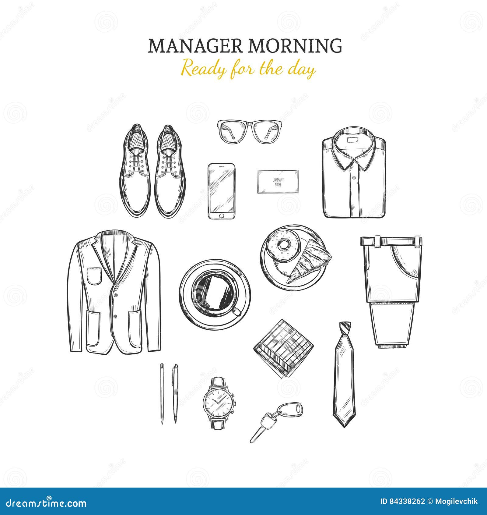 Manager Morning Hand Drawn Concept Stock Vector - Illustration of ...
