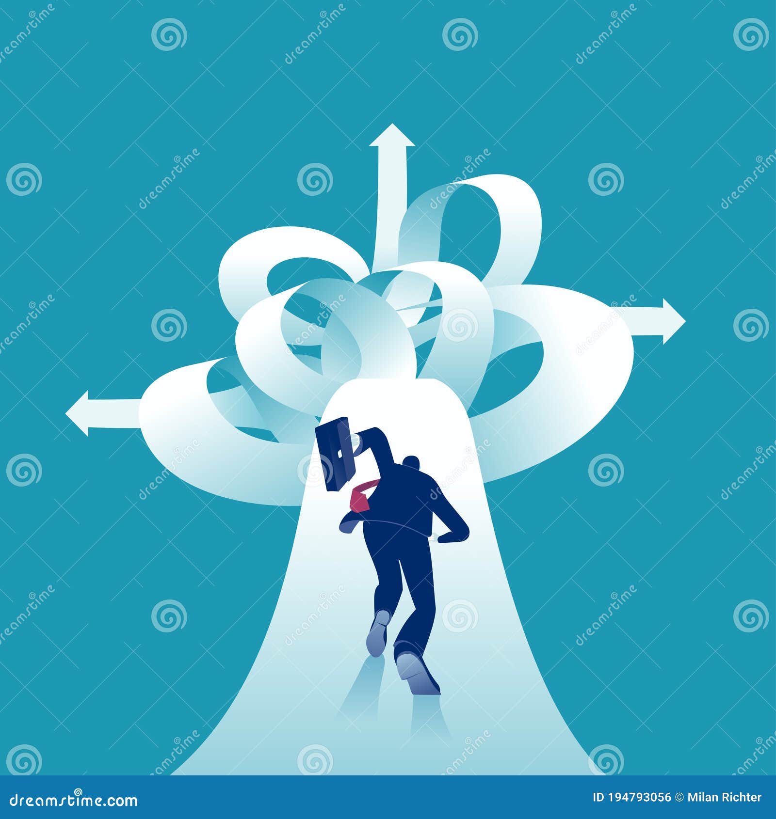 Choosing the right choice. stock vector. Illustration of progress ...
