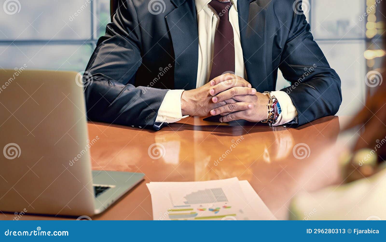Manager in Office Behind Computer Stock Illustration - Illustration of ...
