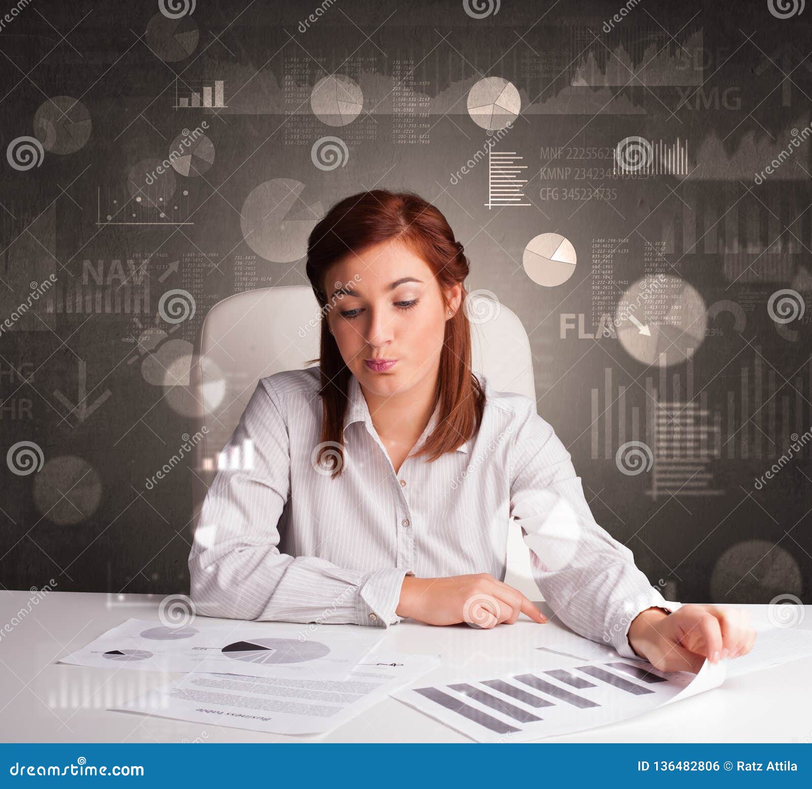 Manager at the Office Making Reports and Statistics with Blackboard ...