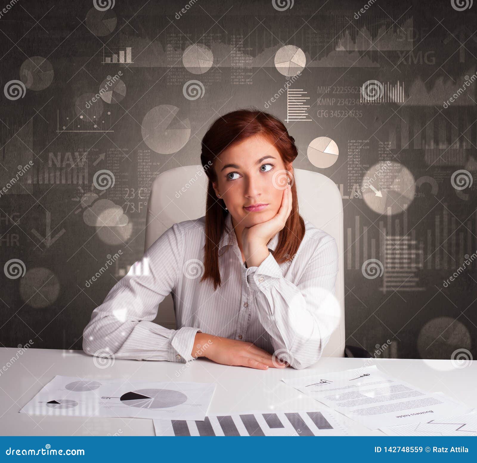 Manager at the Office Making Reports and Statistics with Blackboard ...