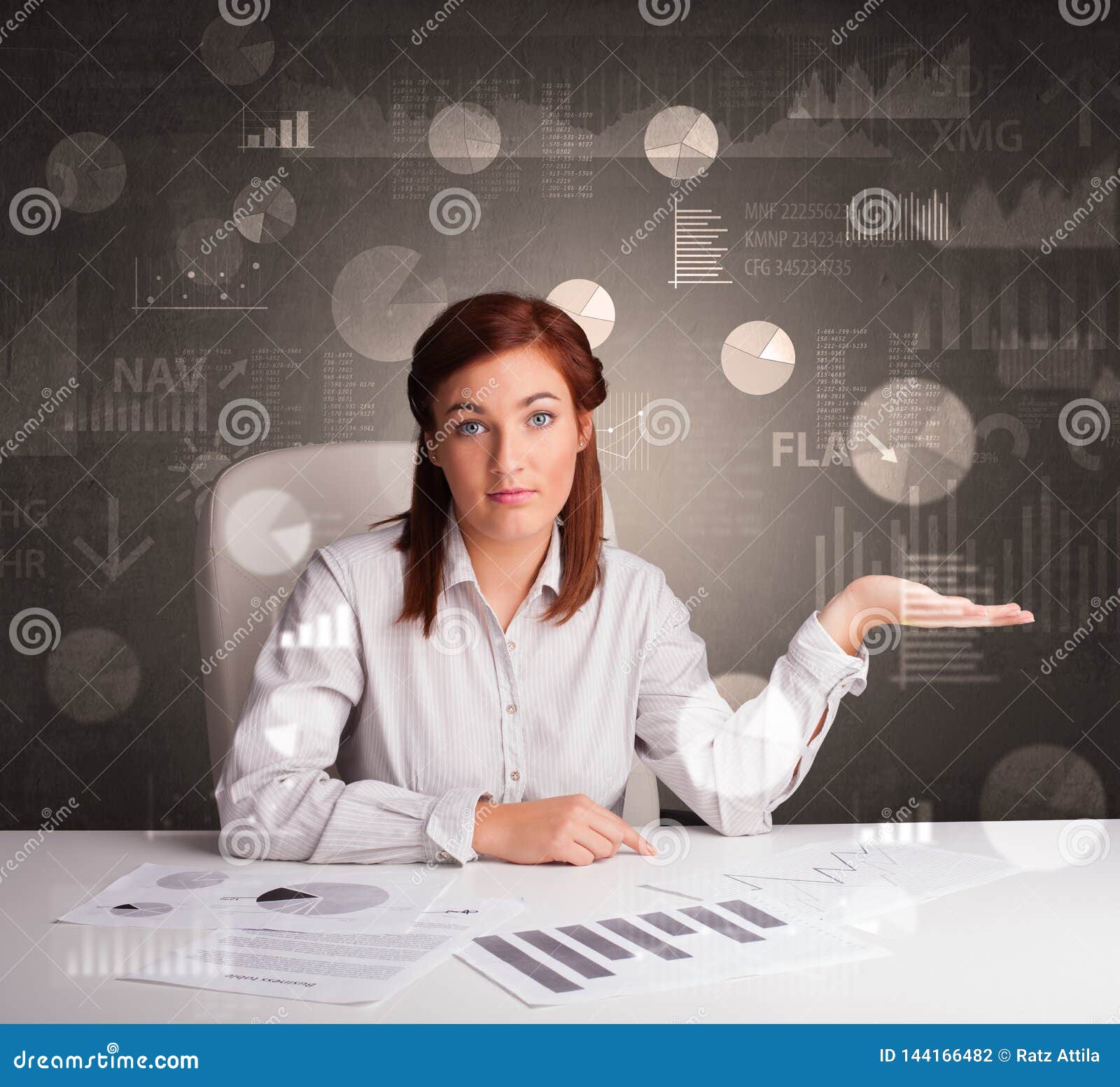 Manager at the Office Making Reports and Statistics with Blackboard ...