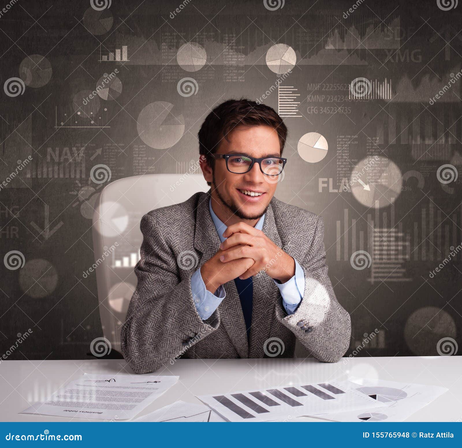 Manager at the Office Making Reports and Statistics with Blackboard ...