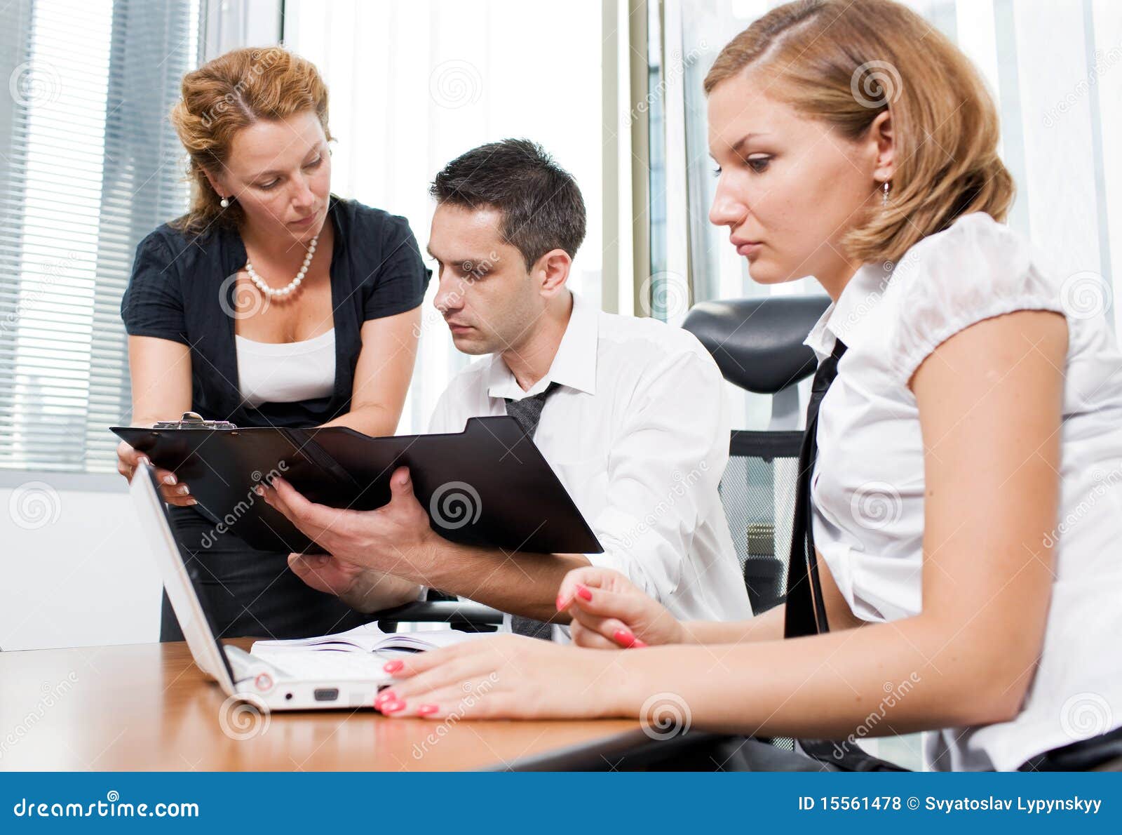 Manager with Office Workers on Meeting Stock Photo - Image of executive ...