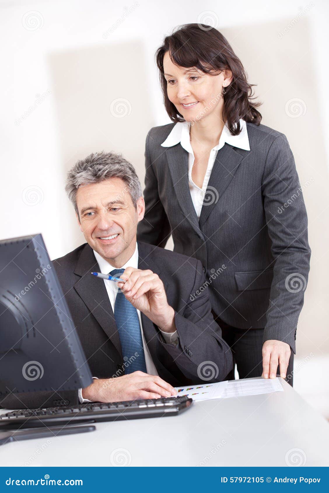 Manager Overseeing Businessman Stock Image - Image of employee, control ...