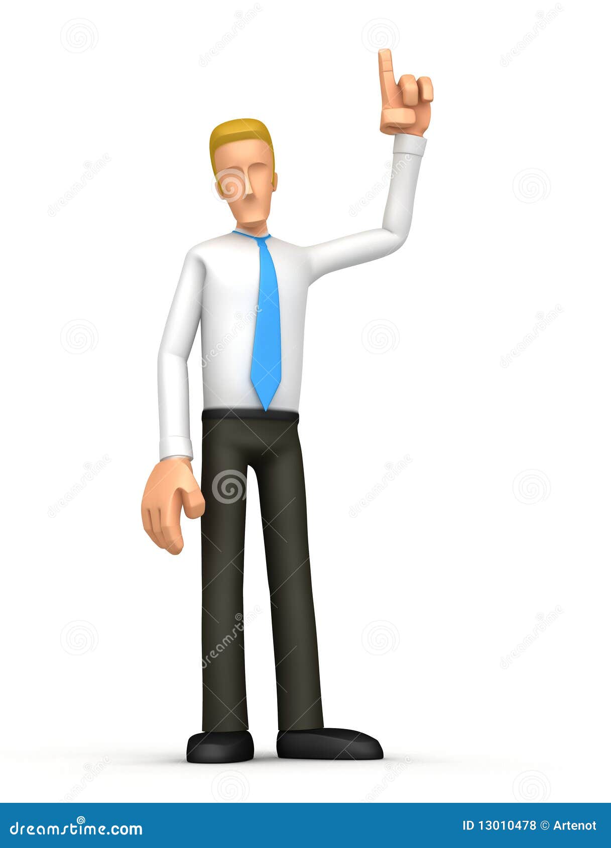 Manager Points His Finger at the Top Stock Illustration - Illustration ...