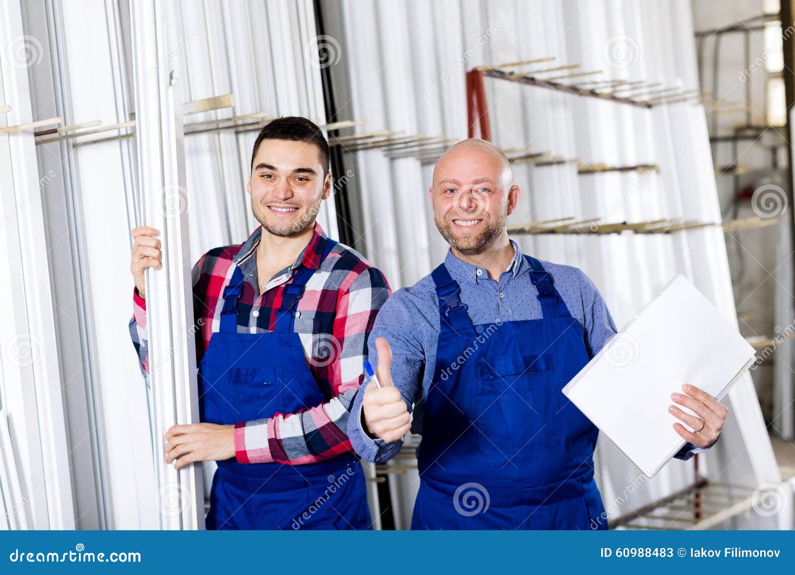 Manager at PVC Windows Factory Stock Image - Image of professional ...