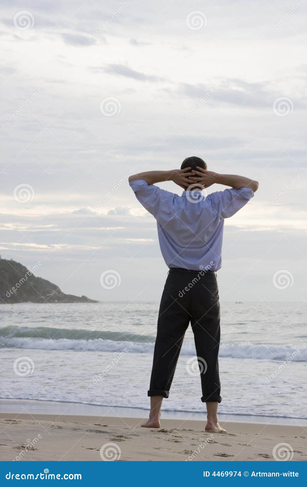 Manager Relaxing on the Beach Stock Photo - Image of relaxed, ocean ...
