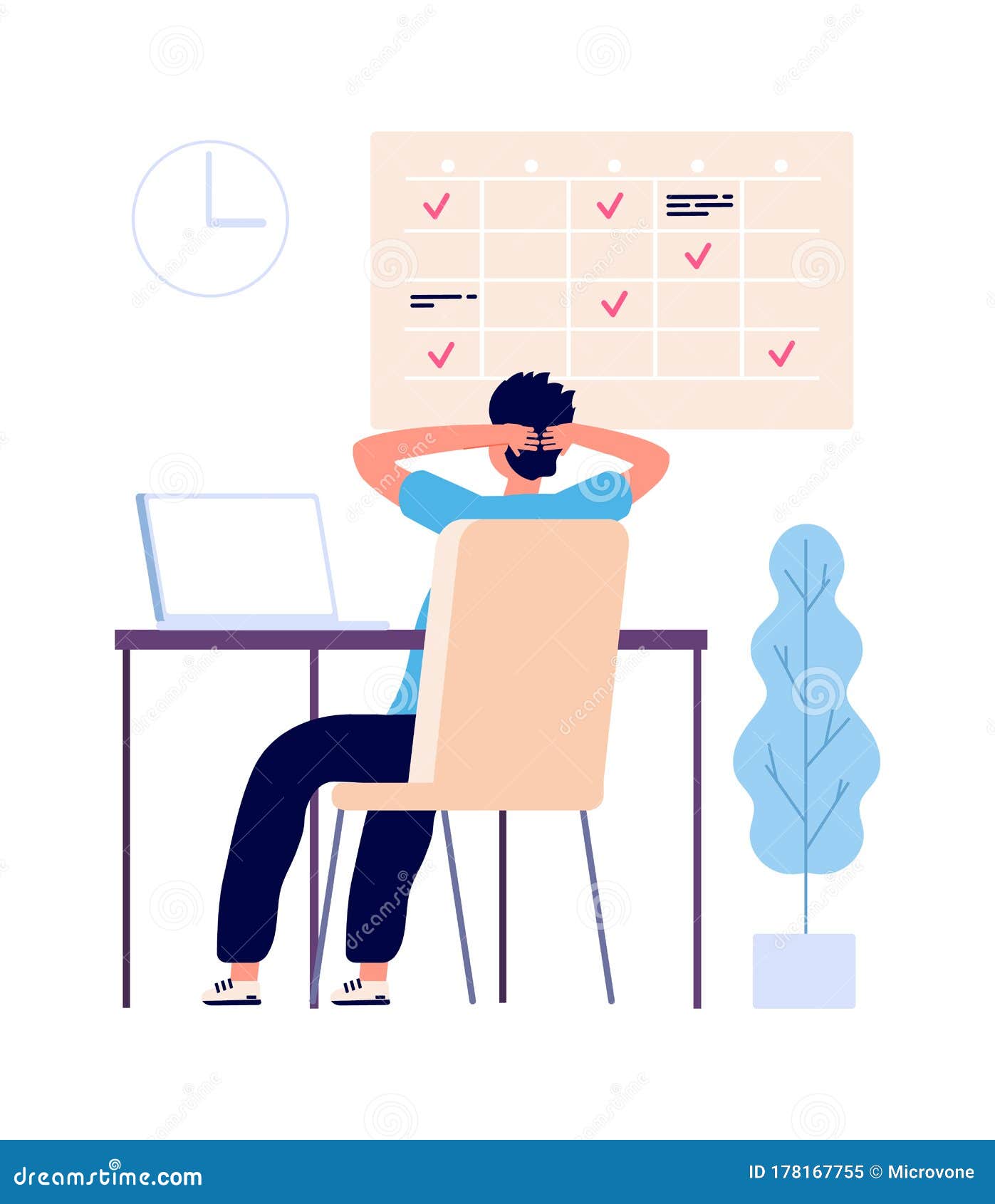 Multitask Office Man. Workaholic Person, Hard Working Businessman And ...