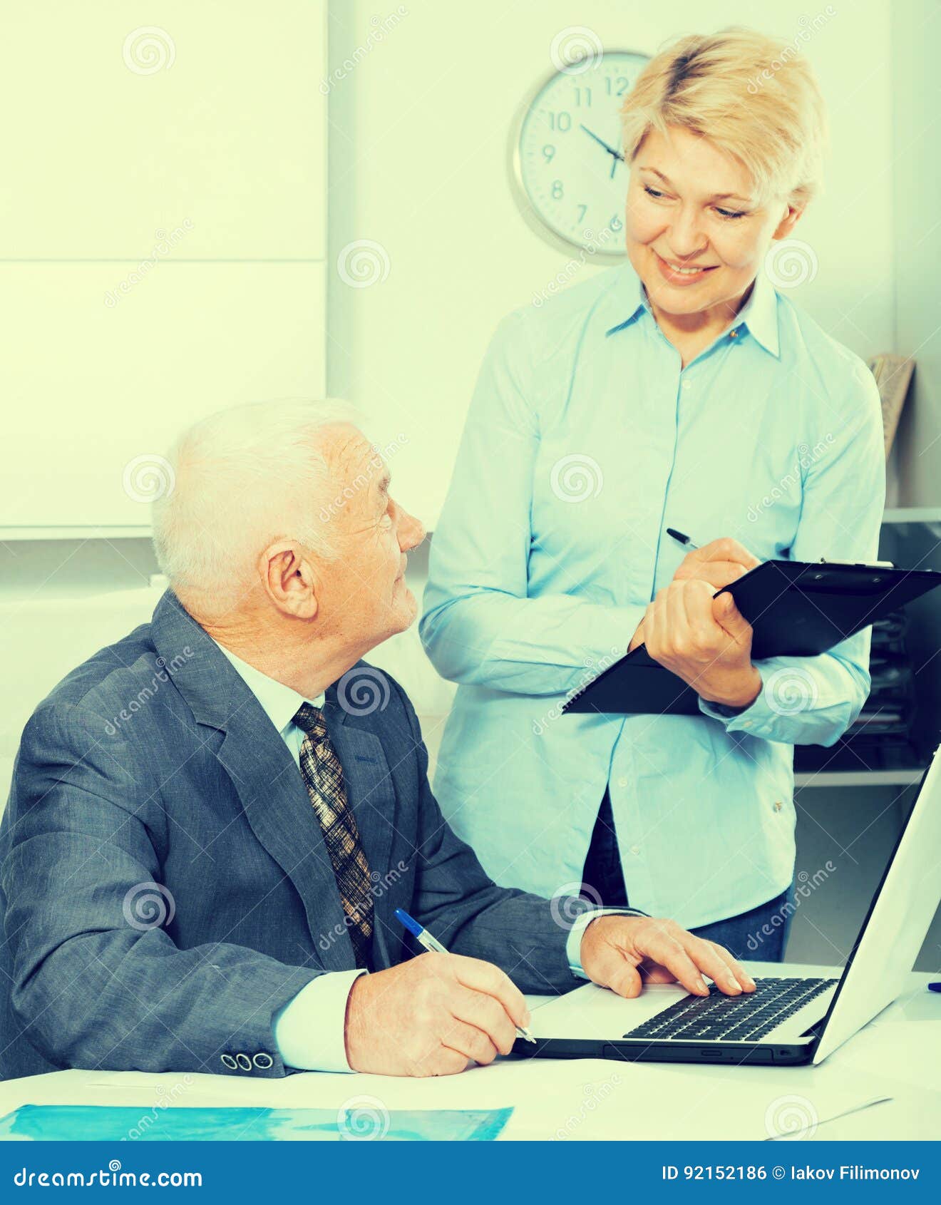 Manager and Secretary Working Stock Photo - Image of papers, ideas ...
