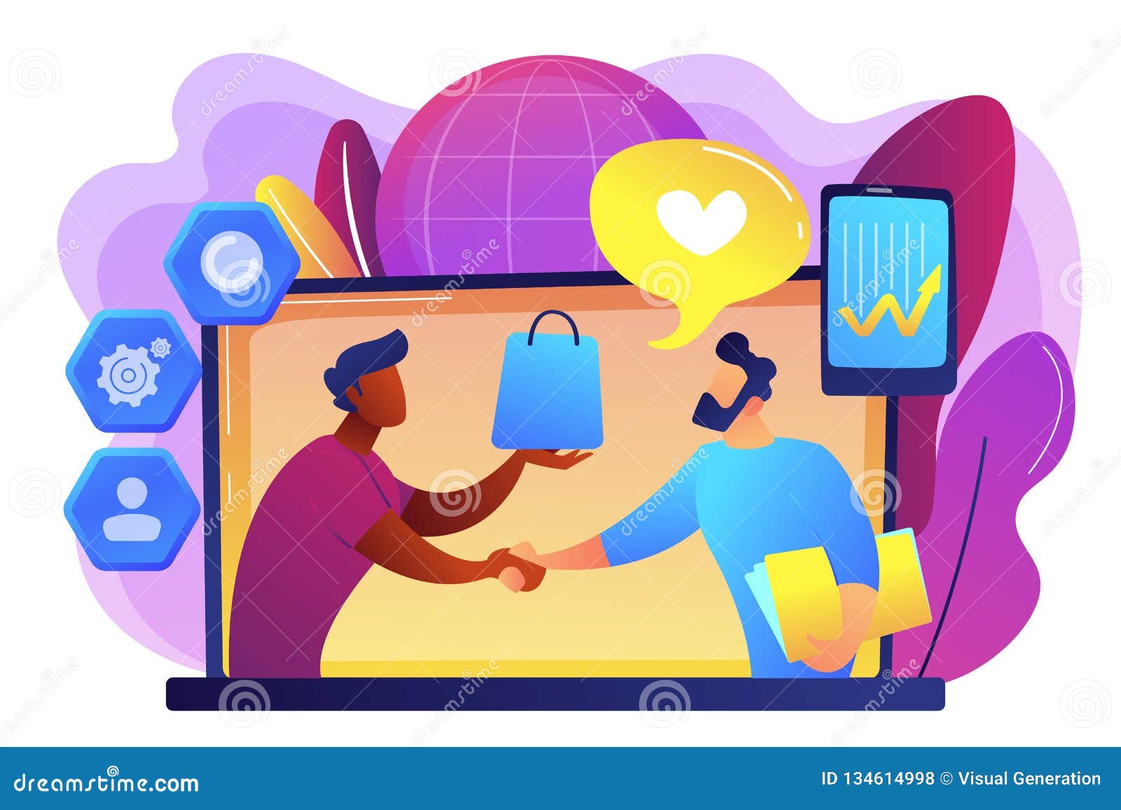 Customer Relationship Management Concept Vector Illustration. Stock ...