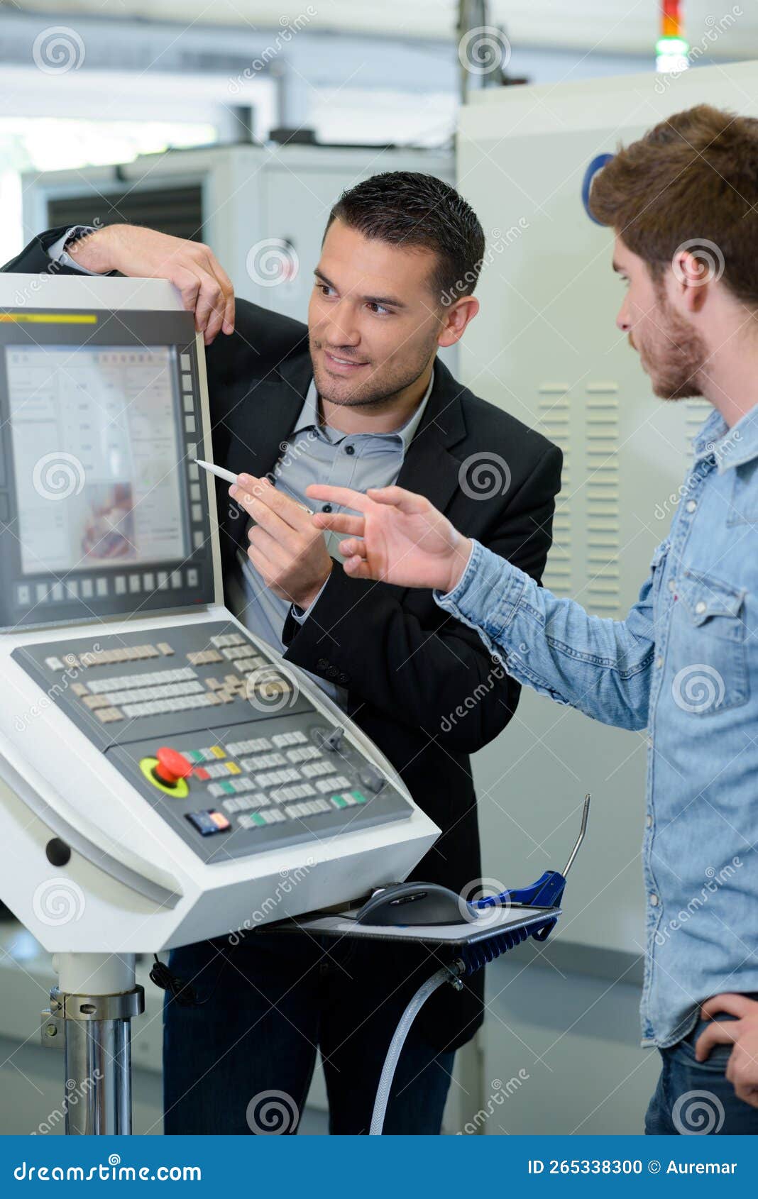 Manager Showing Apprentice Panel Stock Photo - Image of production ...