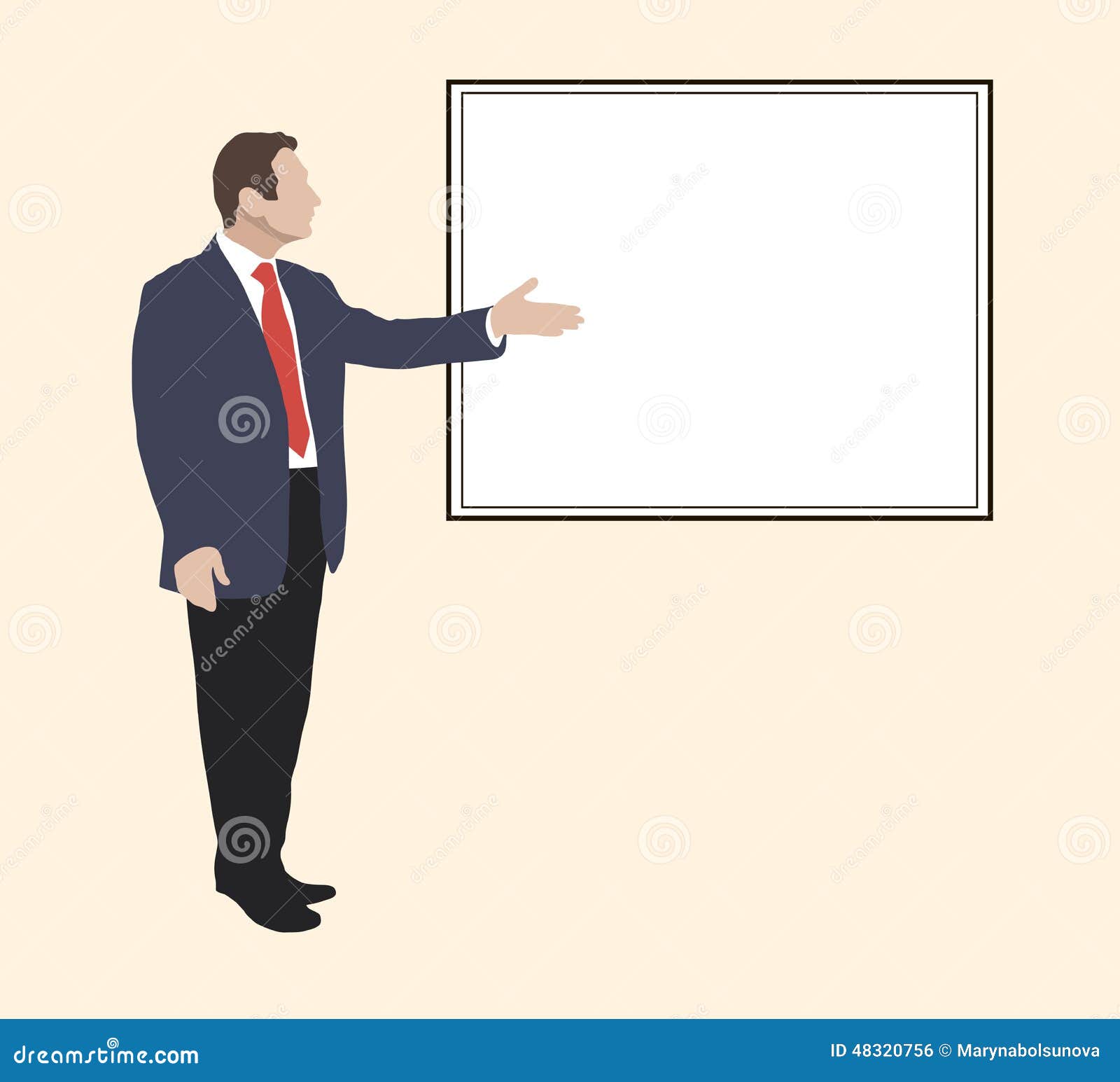Manager Shows Items Objectives Text Stock Illustration - Illustration ...