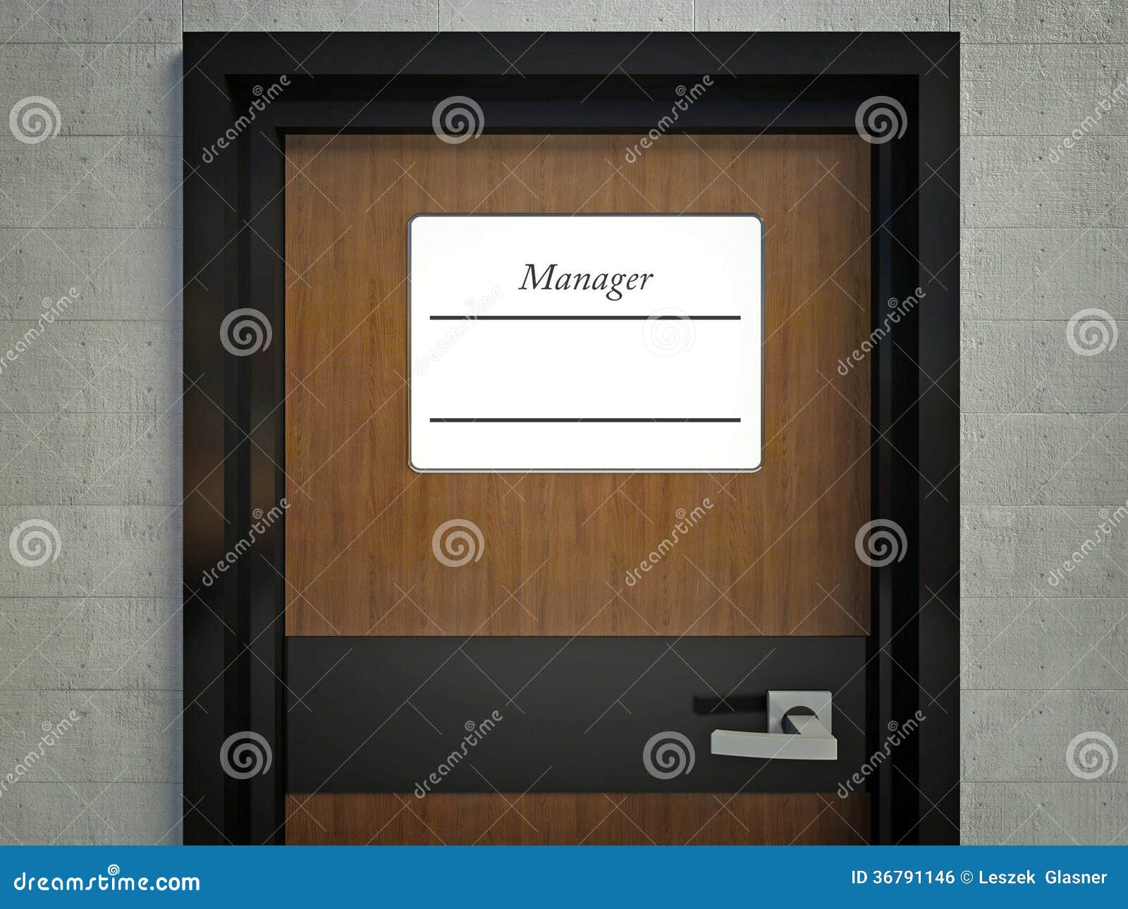 Manager Sign Name on Office Door Stock Illustration - Illustration of ...