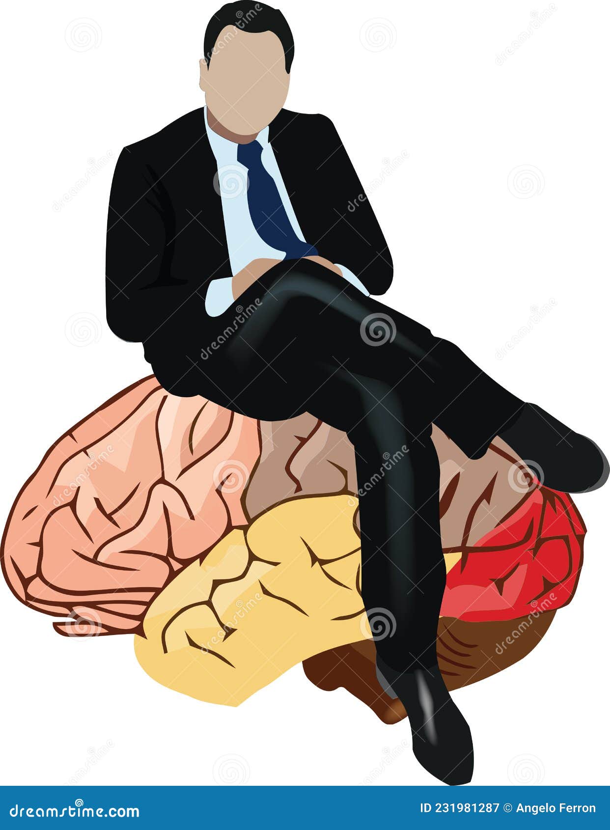 Manager Sitting Above the Brain Manager Sitting Above the Brain Stock ...