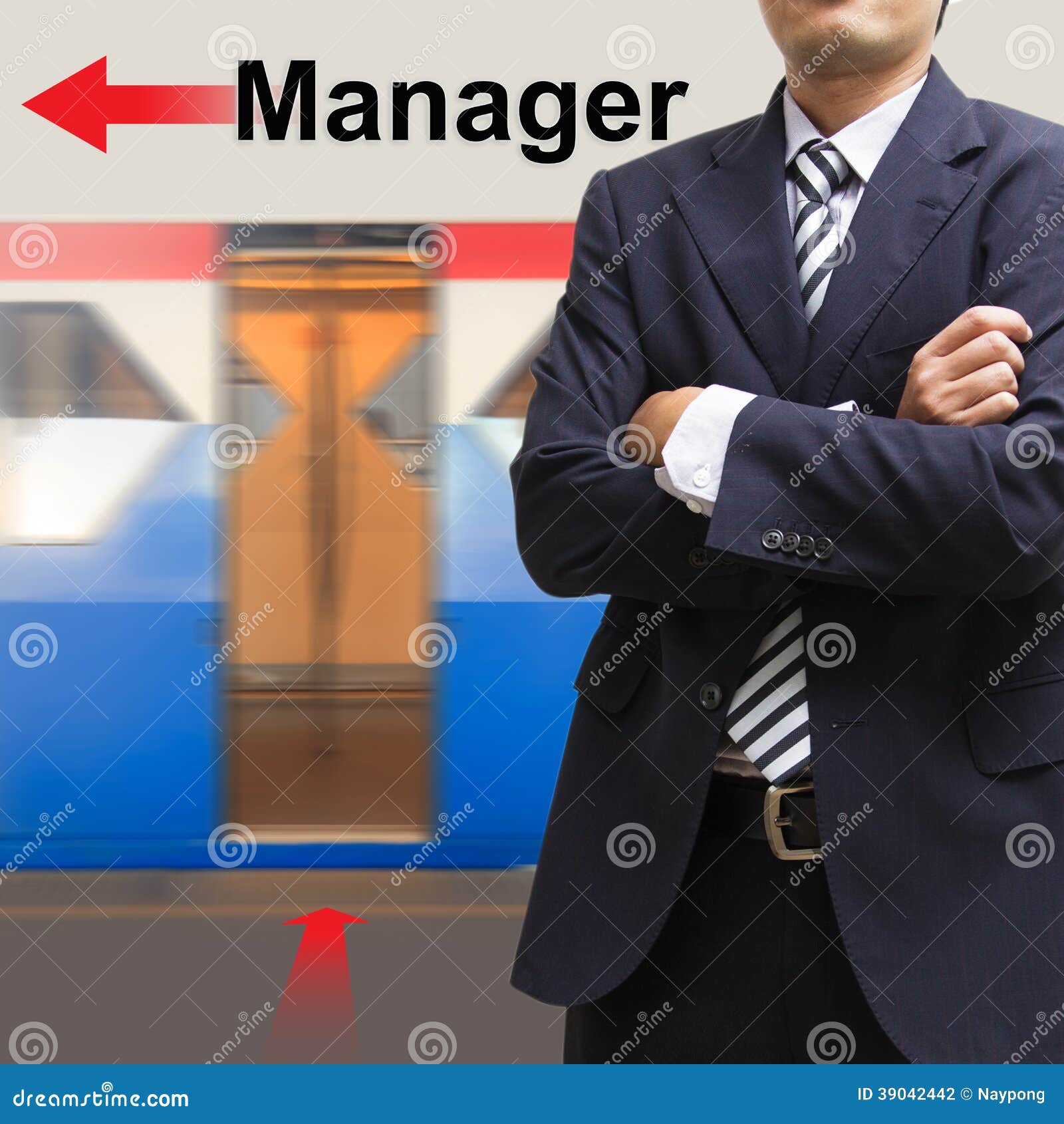Manager on the Sky Train Station Stock Photo - Image of finish, future ...