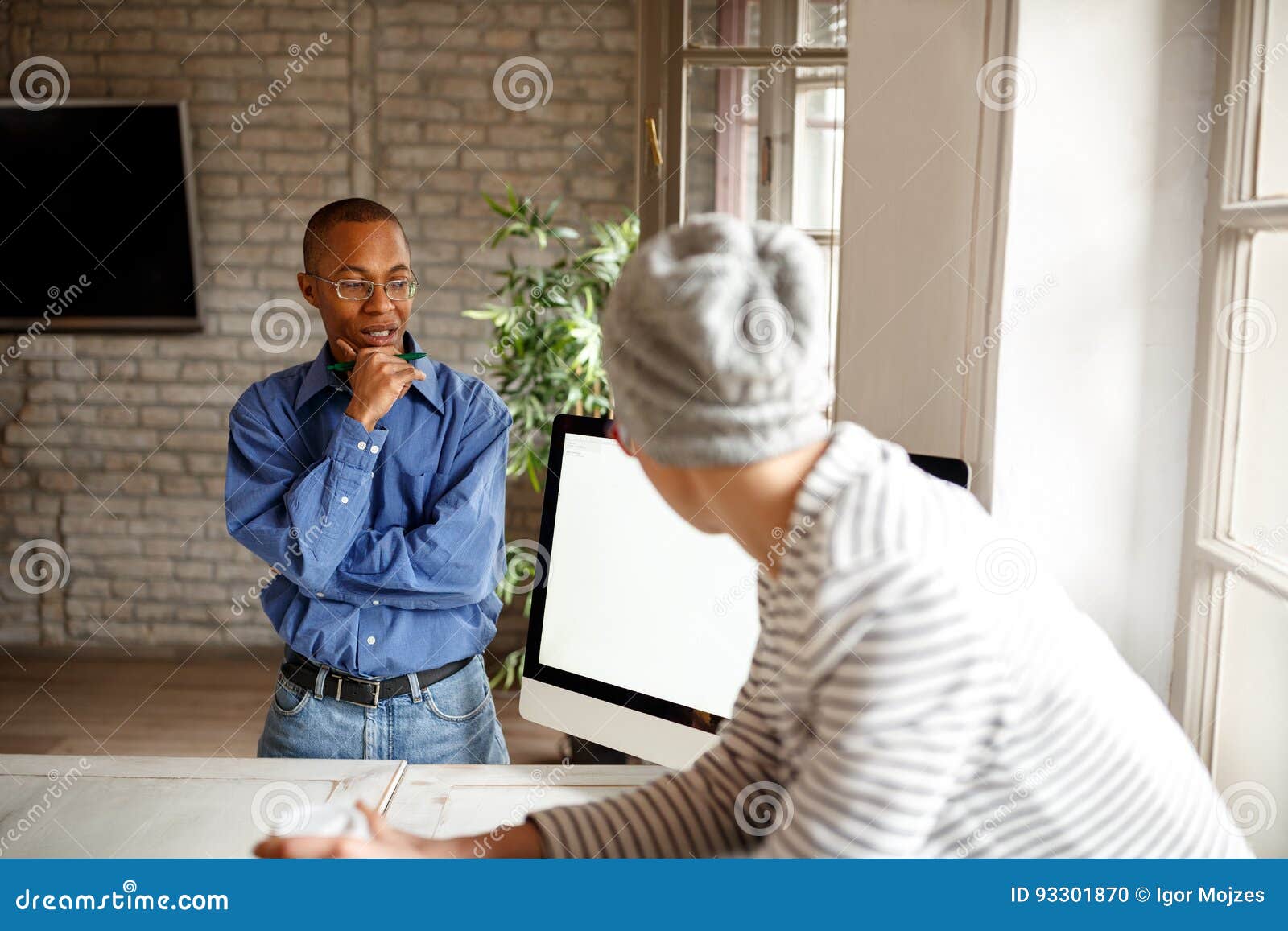 Manager Solves Business Problem Stock Photo - Image of digital ... Manager Solves Business Problem Stock Photo - Image of digital ...