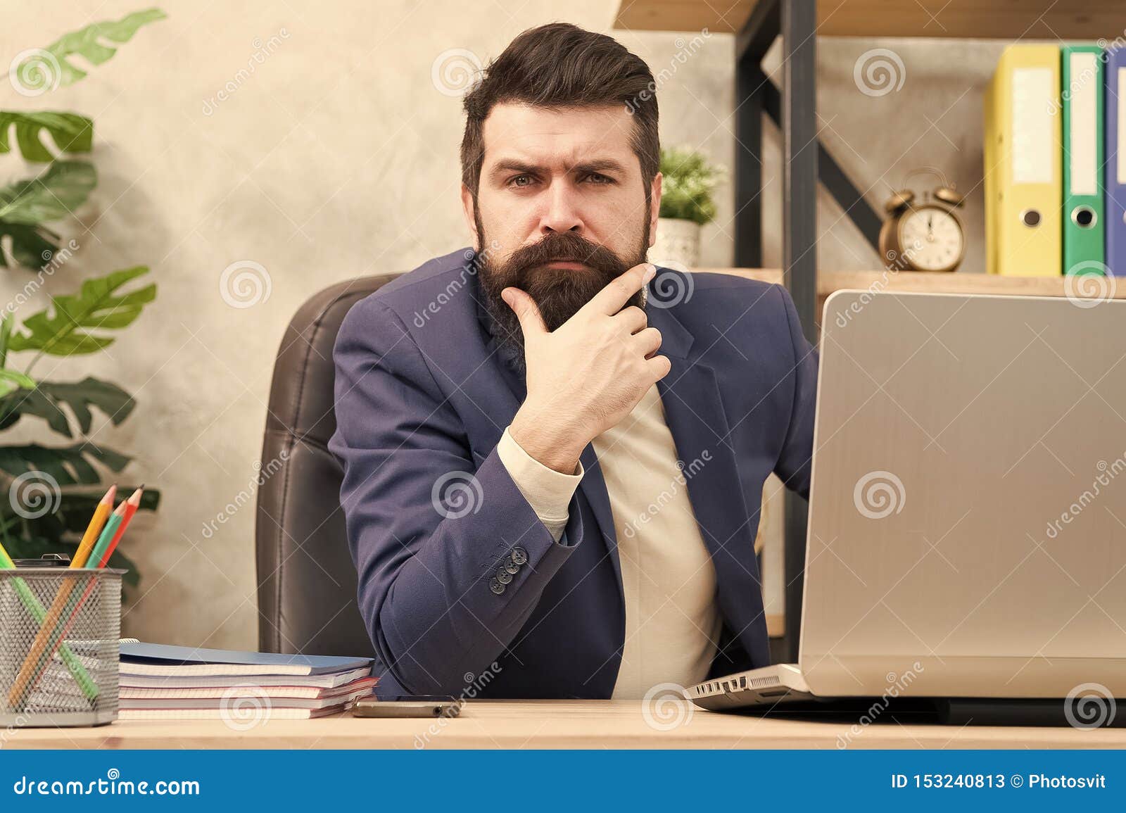 Manager Solving Business Problems. Businessman in Charge of Business ...