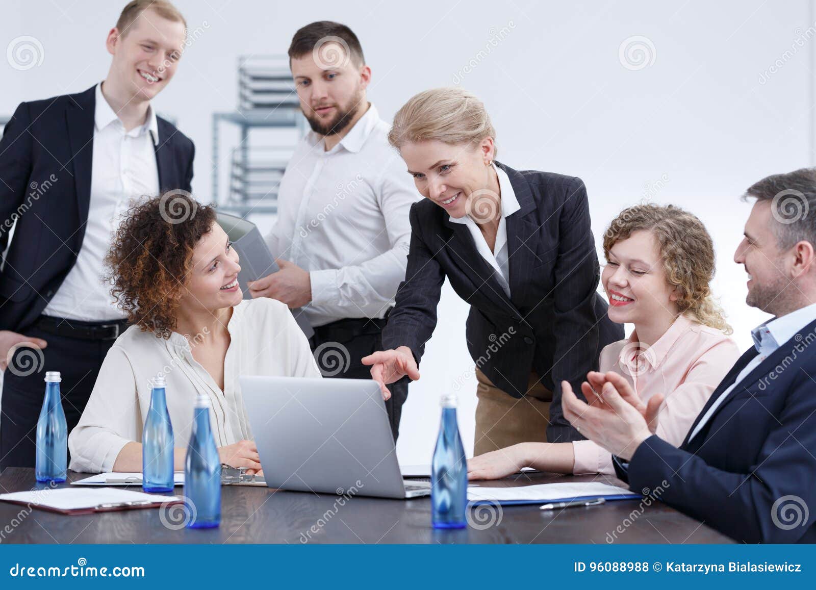 Manager Speaking about Her Idea Stock Photo - Image of resume, official ...