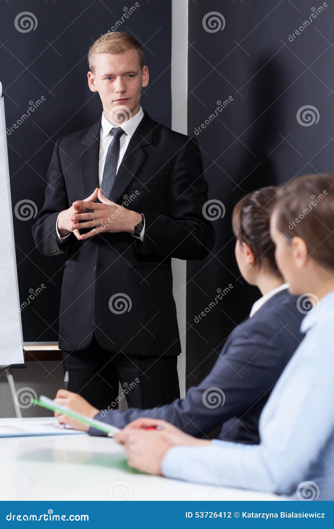 Manager Standing during Business Appointment Stock Photo - Image of ...
