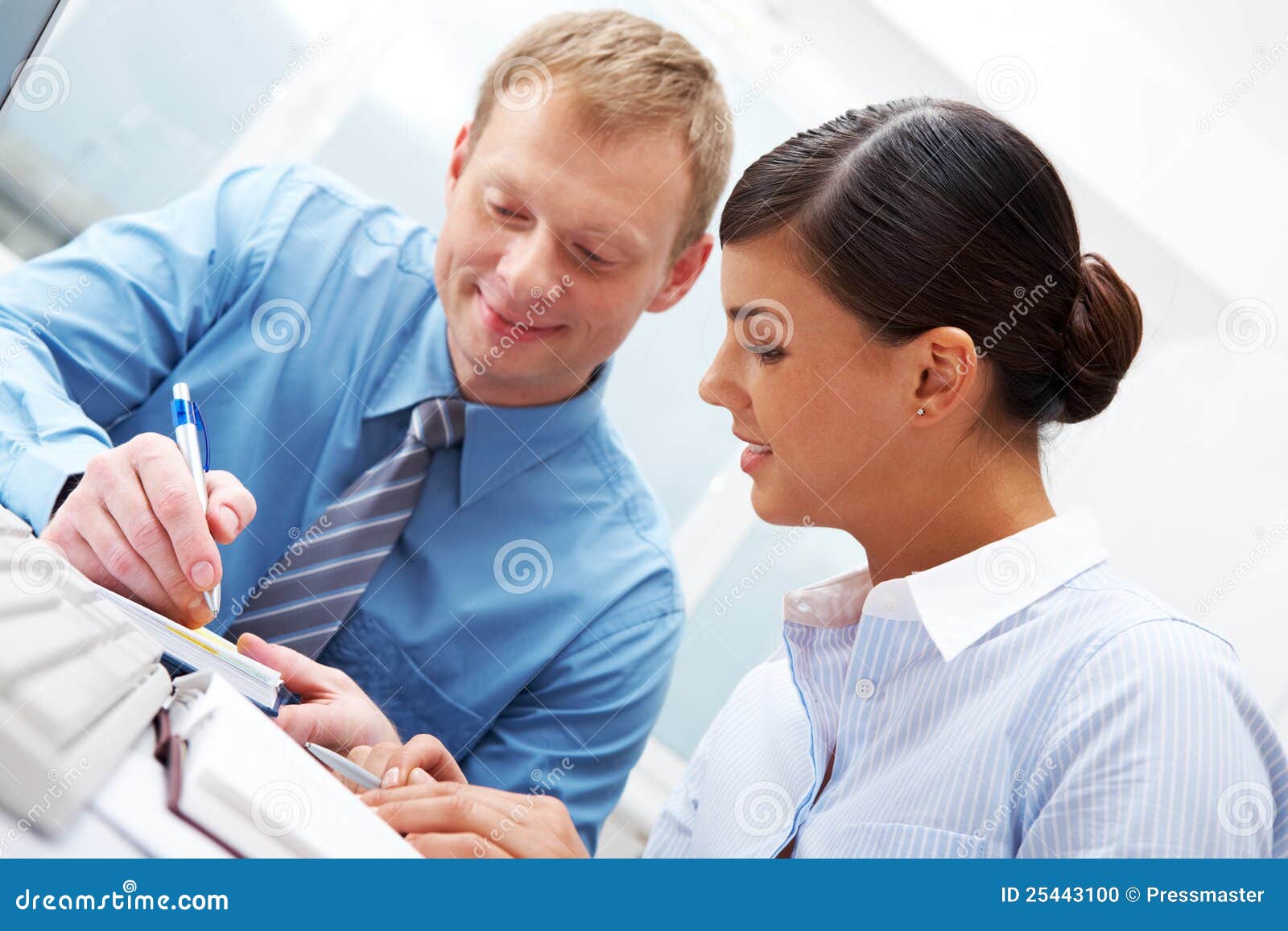 Manager and subordinate stock photo. Image of handsome - 25443100